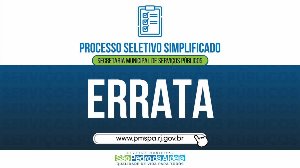 Errata - Prefeitura de São Pedro da Aldeia